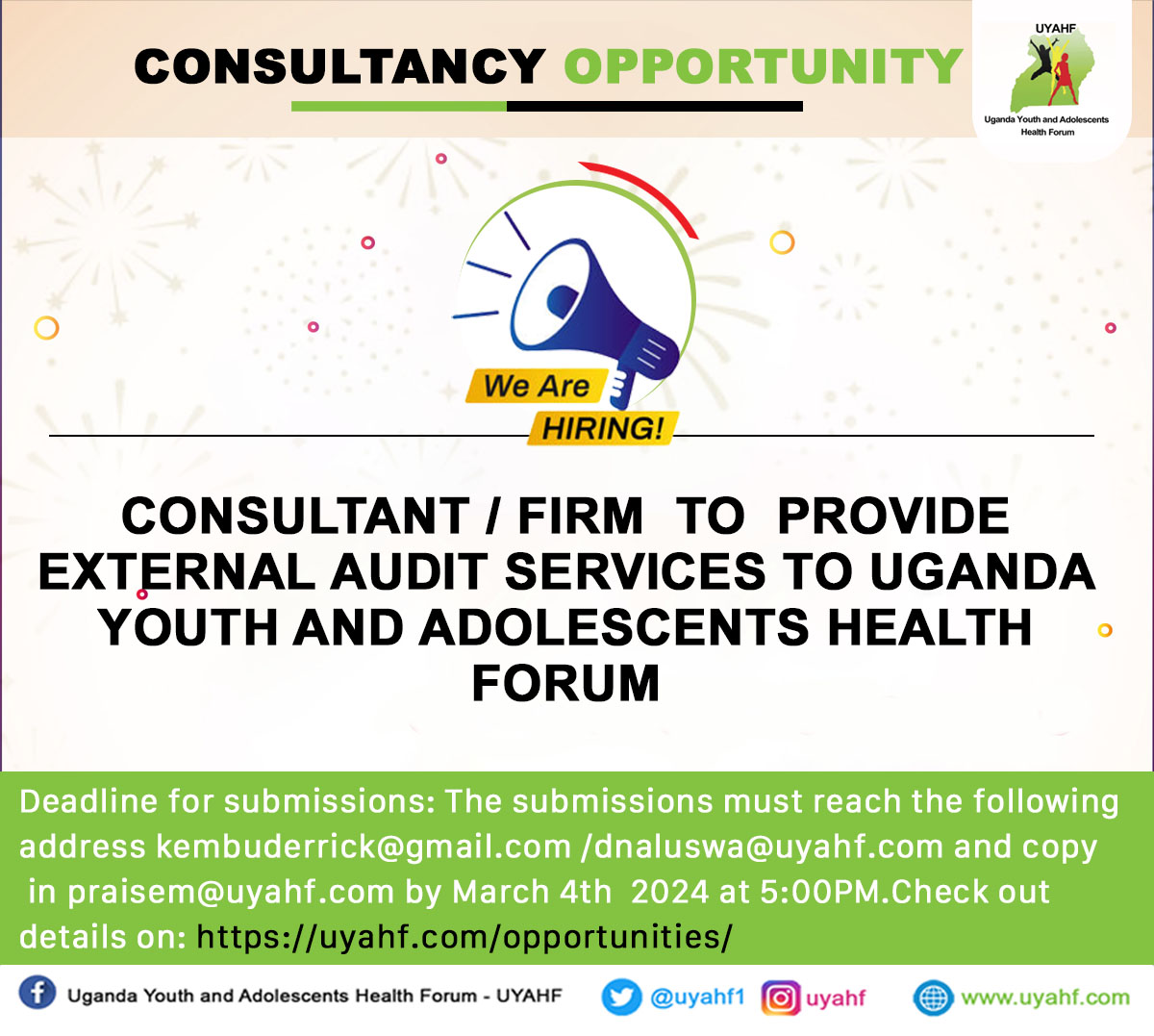 Opportunities - Uganda Youth and Adolescents Health Forum